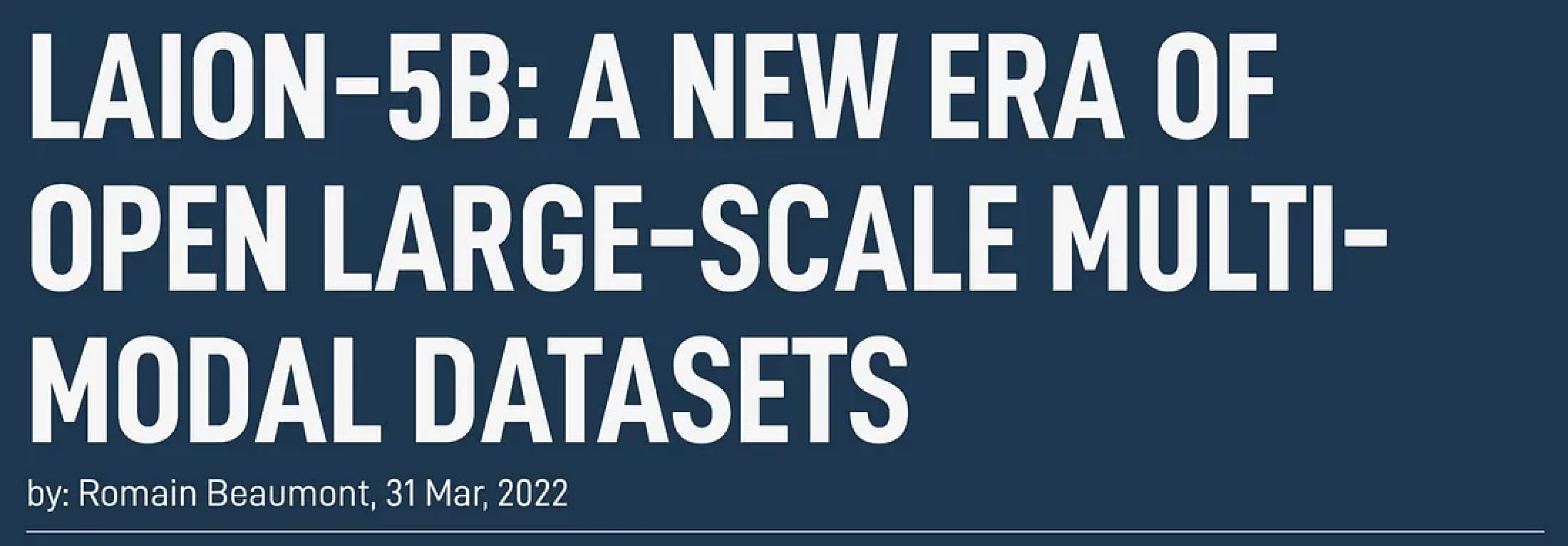 LAION 5B | Image-Text Pairs Dataset | Multimodal Large Language Model ...